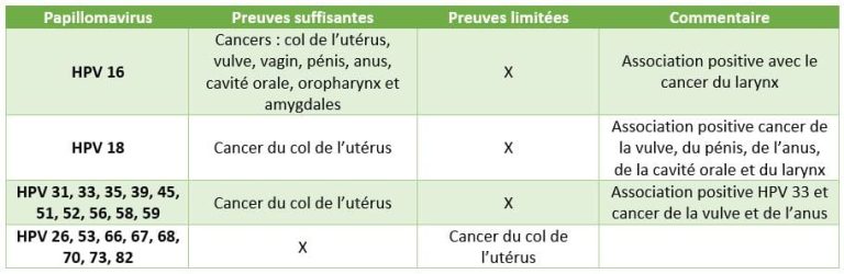 Infection aux Papillomavirus (HPV) et risques de cancer • Cancer ...